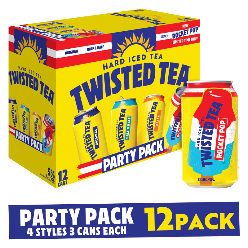 Twisted Tea Party Pack 12pk 12oz Can 5.0% ABV : Alcohol fast delivery ...