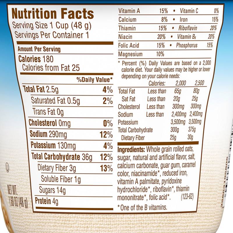 Quaker Maple & Brown Sugar Instant Oatmeal Cup 1.69oz : Grocery fast ...