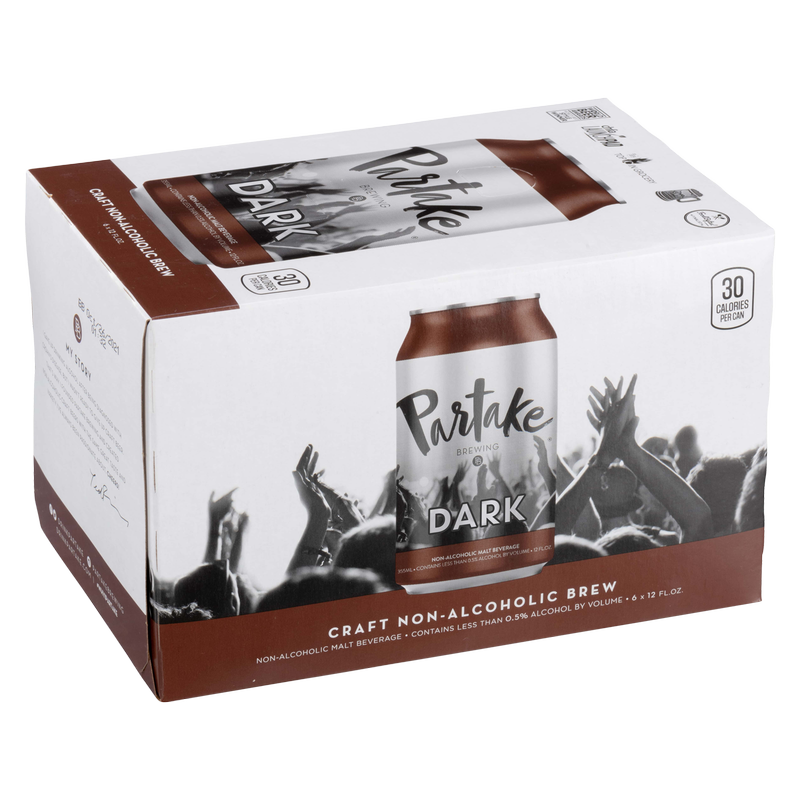 Partake Brewing Dark Non-Alcoholic 6pk 12oz Can 0.5% ABV : Alcohol fast ...