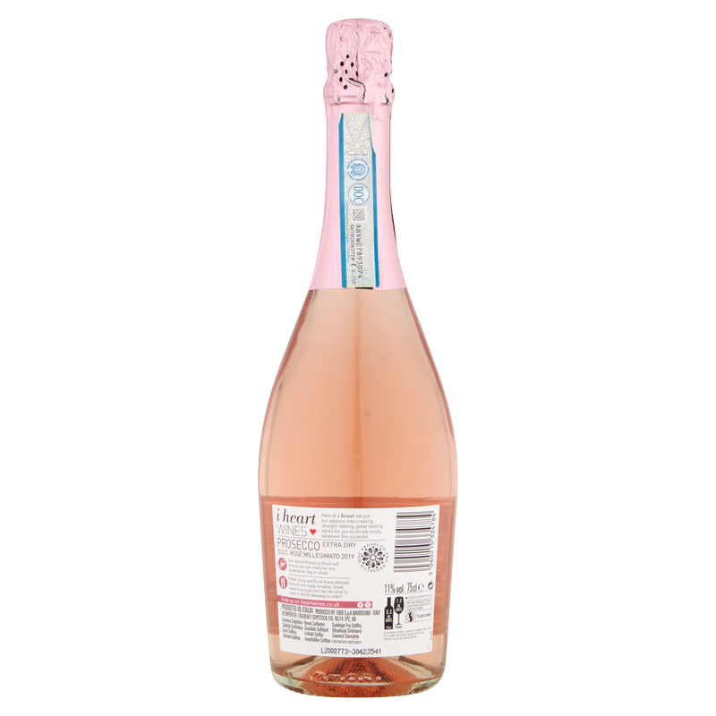 I Heart Prosecco Rose, 75cl : Alcohol fast delivery by App or Online