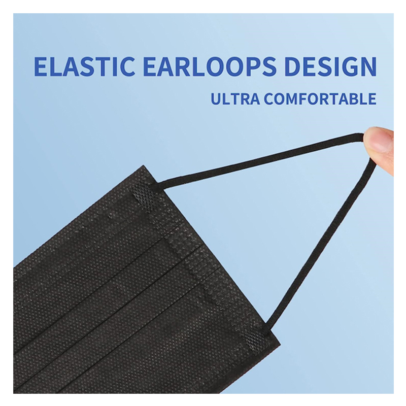 Intco Black Disposable 3-Ply Face Masks, 50 ct : Health fast delivery ...