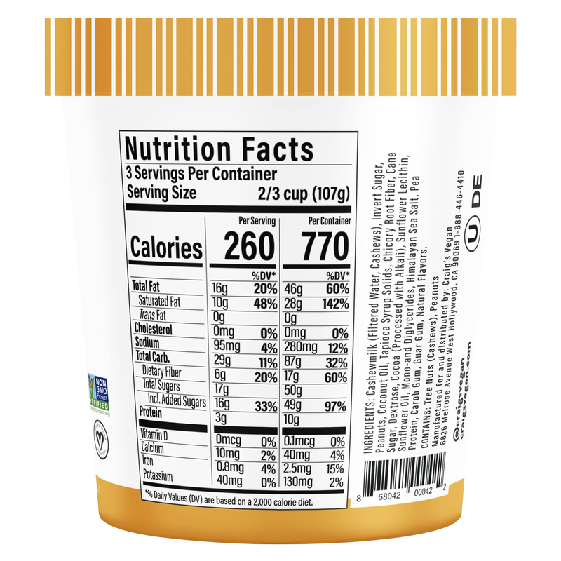 Craig's Vegan Kursten's PB Krunch Cashew Pint : Ice Cream fast delivery ...