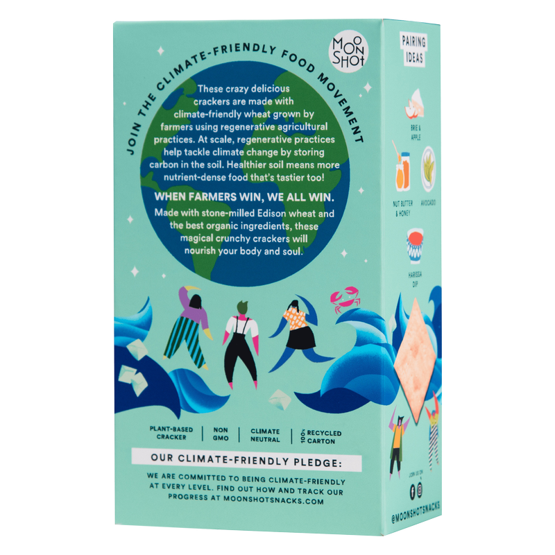 Moonshot Sourdough Sea Salt Crackers 4.4oz : Snacks fast delivery by ...