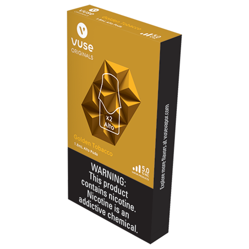 Vuse Alto Pod Golden Tobacco 5% Nicotine 2ct : Smoke Shop fast delivery ...