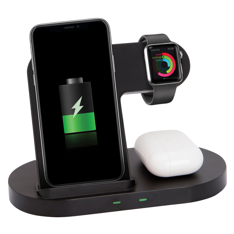 Chargeworx 4-in-1 Multi-Charging Stand Black : Home & Office fast ...