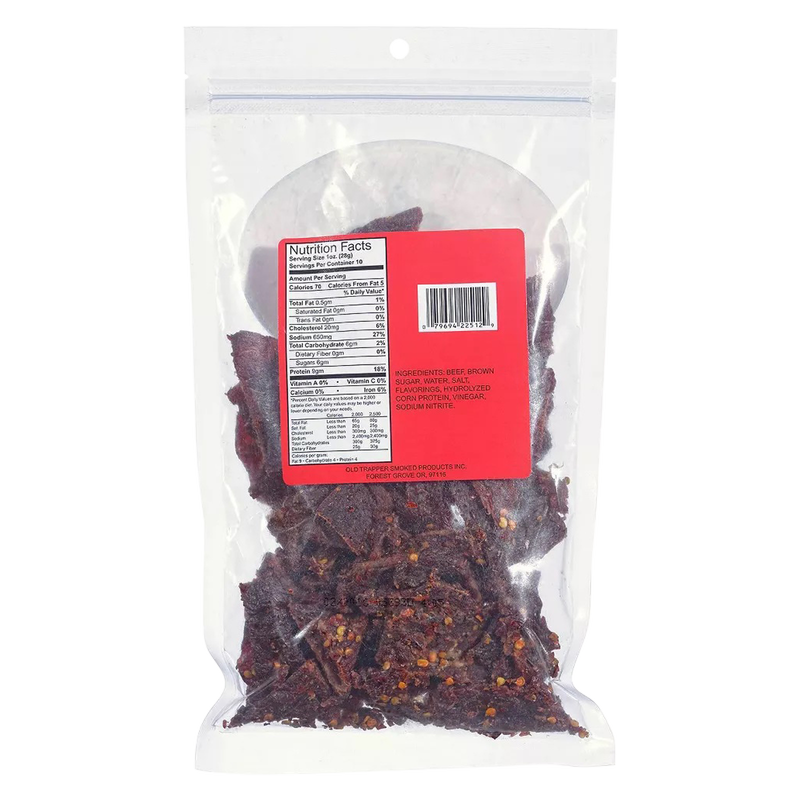Old Trapper Hot & Spicy Beef Jerky 10oz : Snacks fast delivery by App ...