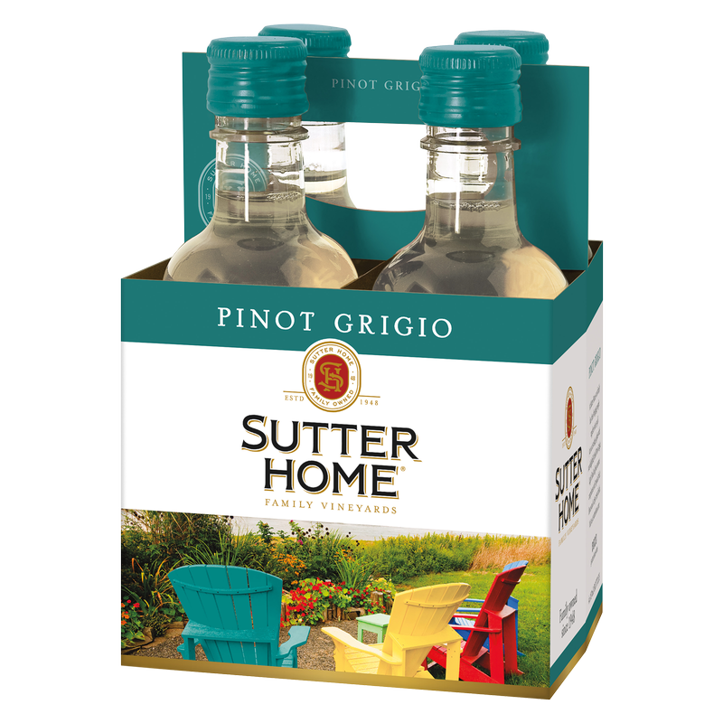 Sutter Home Pinot Grigio 4pk 187ml : Alcohol fast delivery by App or Online
