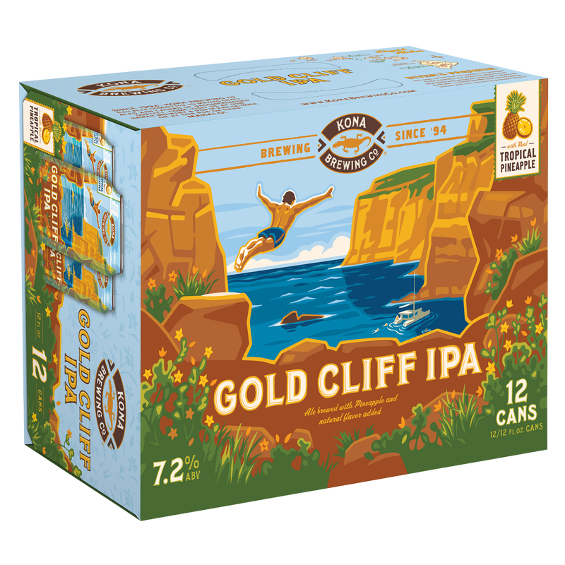 Kona Gold Cliff IPA 12pk 12oz Can : Alcohol fast delivery by App or Online