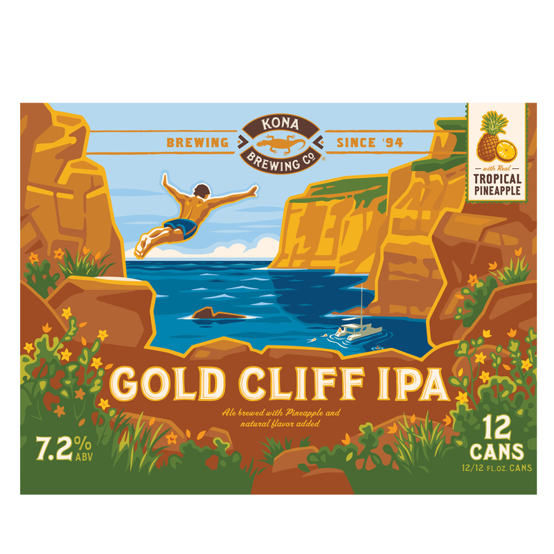Kona Gold Cliff IPA 12pk 12oz Can : Alcohol fast delivery by App or Online