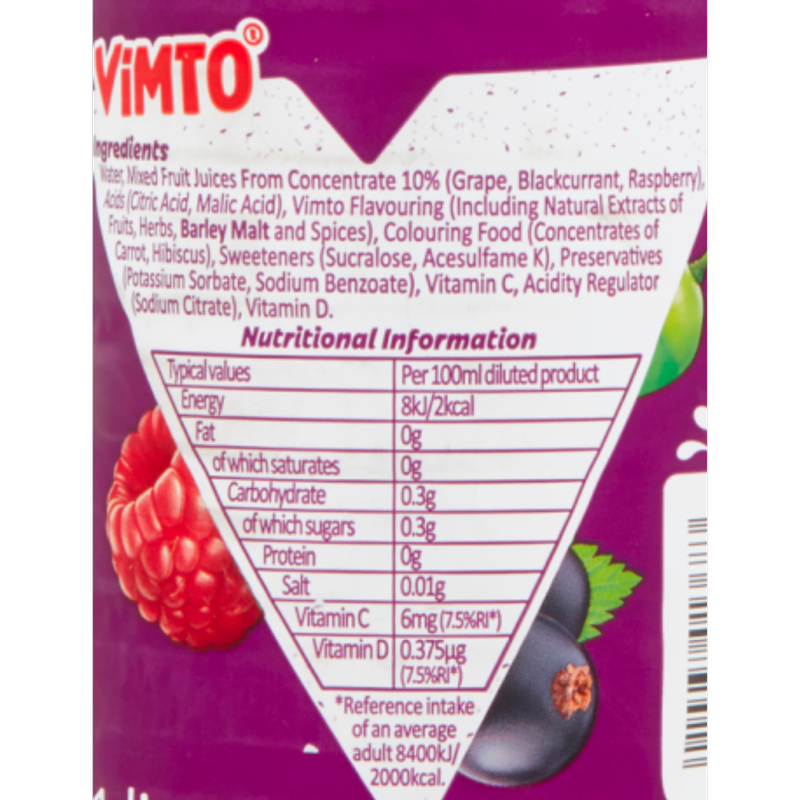 Vimto Original No Added Sugar Real Fruit Squash, 1L : Drinks fast ...