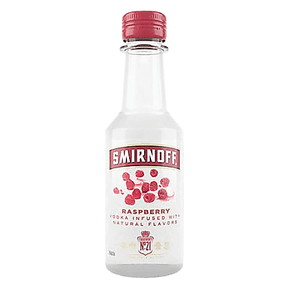 Smirnoff Raspberry Vodka 50ml (70 Proof) : Alcohol fast delivery by App ...