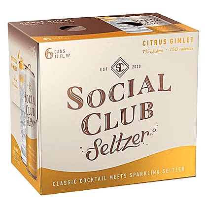 Social Club Seltzer Citrus Gimlet 6pk 12oz Can : Alcohol fast delivery ...