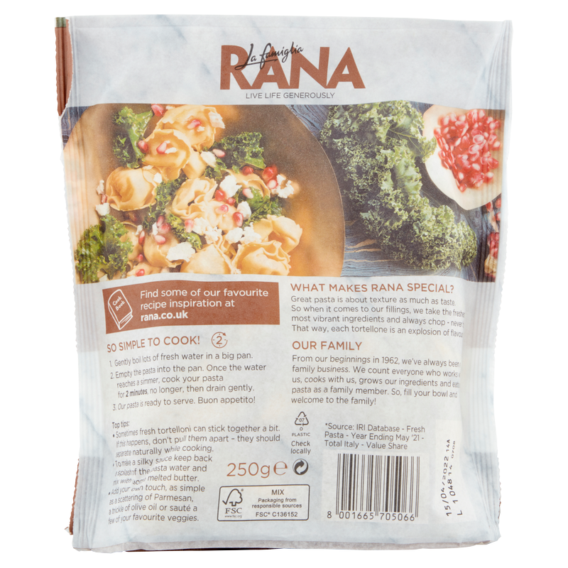 Rana Mushroom & Mascarpone Fresh Tortelloni, 250g : Quick Meals fast delivery by App or Online