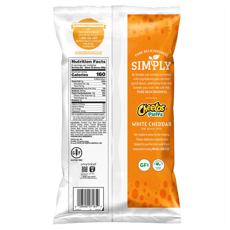 Simply Cheetos Puffs White Cheddar 8.5oz : Snacks fast delivery by App ...