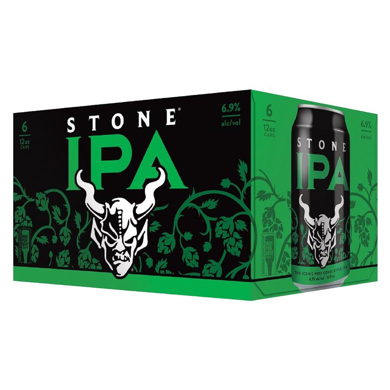 Stone IPA 6pk 12oz Can 6.9% ABV : goBooze - Liquor Stores fast delivery ...
