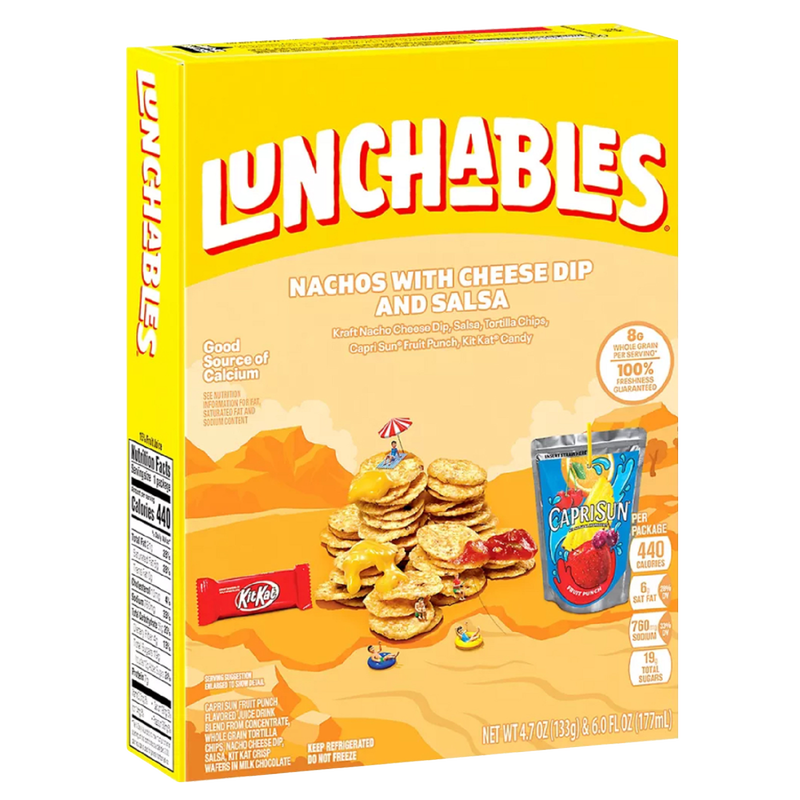 Lunchables Nacho Cheese Dip And Salsa Lunch Combinations With Caprisun 107oz Quick Meals Fast