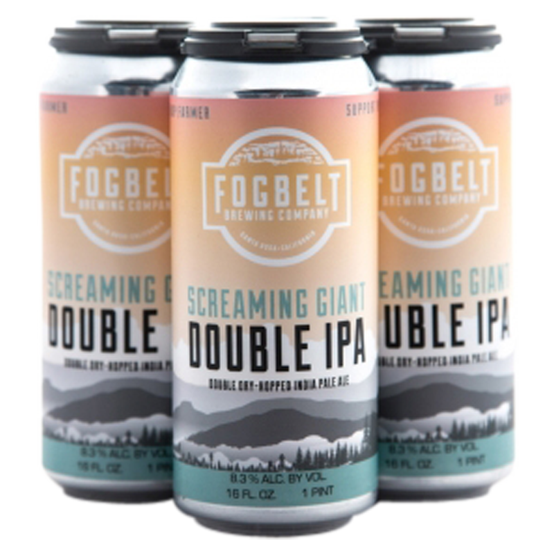 Fogbelt Brewing Co. Screaming Giant Double IPA 4pk 16oz 8.4% ABV ...