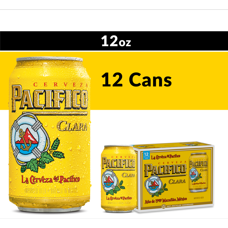 Pacifico 12pk 12oz Can 4.4% ABV - Delivered In As Fast As 15 Minutes ...