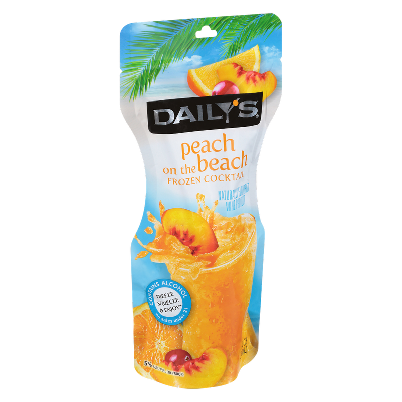 Dailys Frozen Peach On The Beach Daiquiri 10oz Pouch - Delivered In As ...