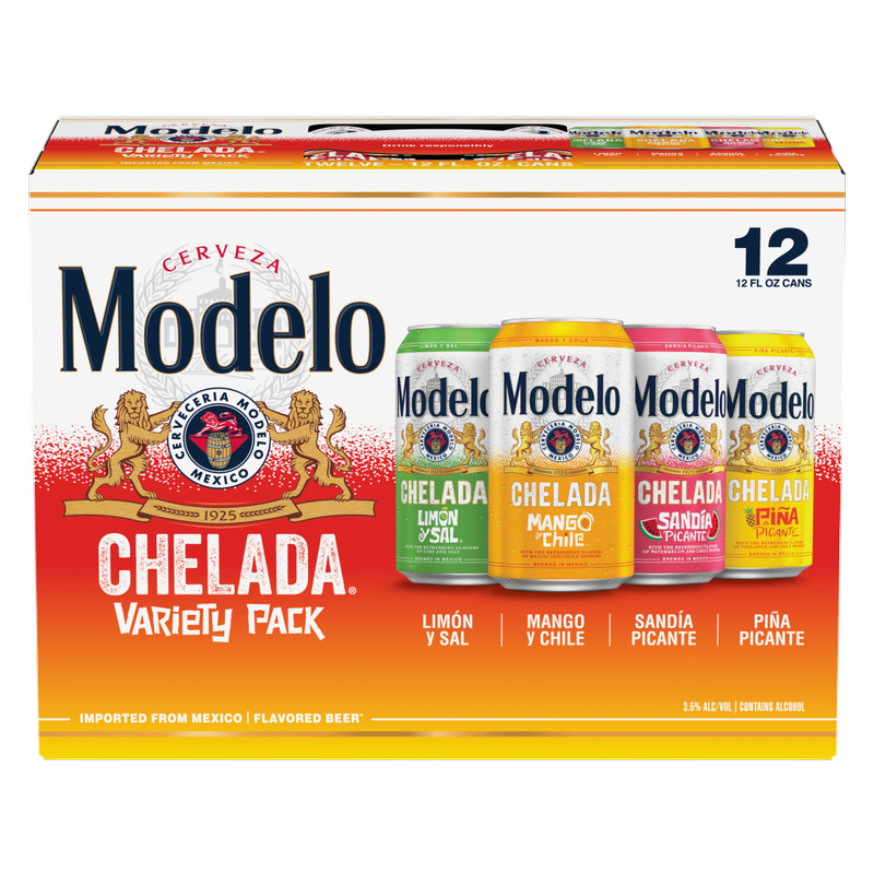 Modelo Chelada Variety 12pk 12oz Can 3.5% ABV - Delivered In As Fast As ...