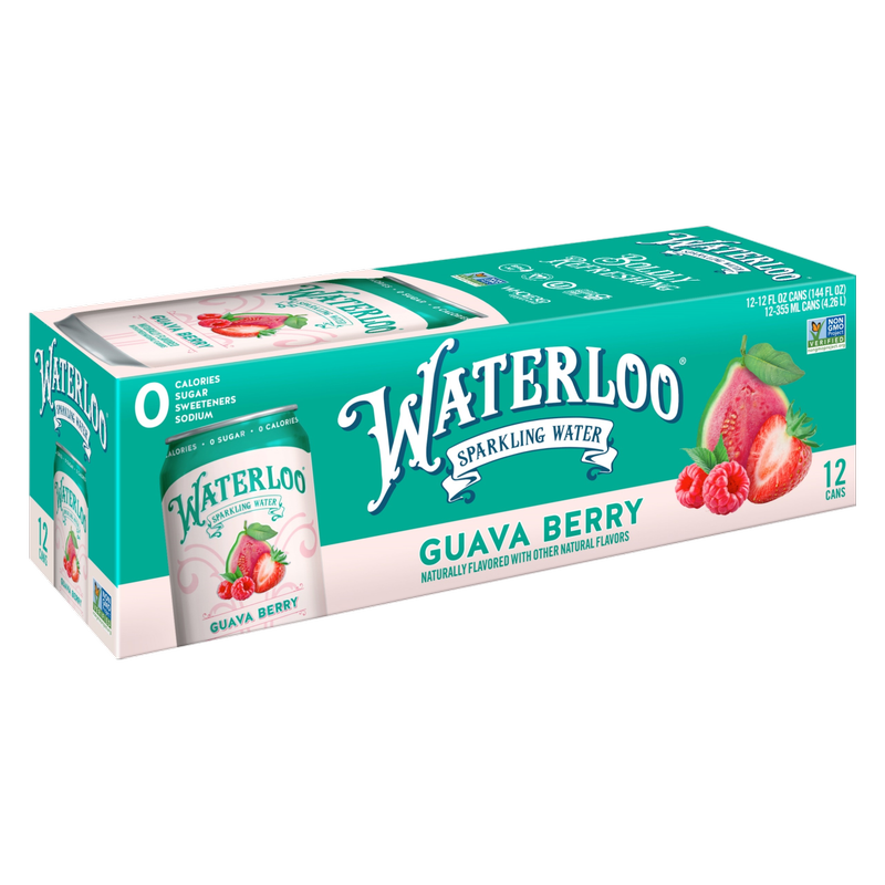 Waterloo Guava Berry Sparkling Water 12pk 12oz Cans - Delivered In As ...