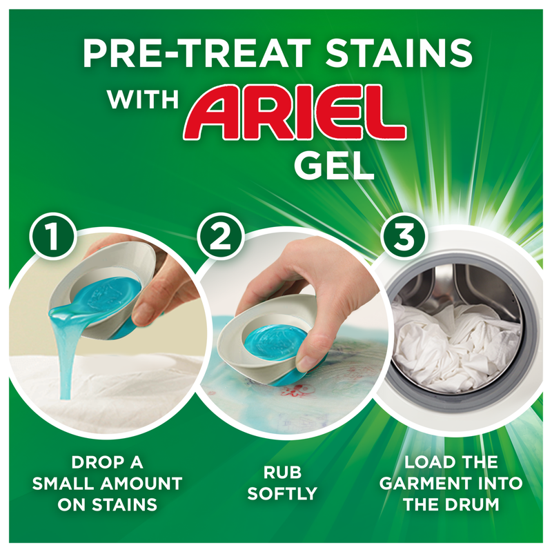Ariel Original Washing Liquid Gel 26 washes, 858ml : Home & Office fast ...