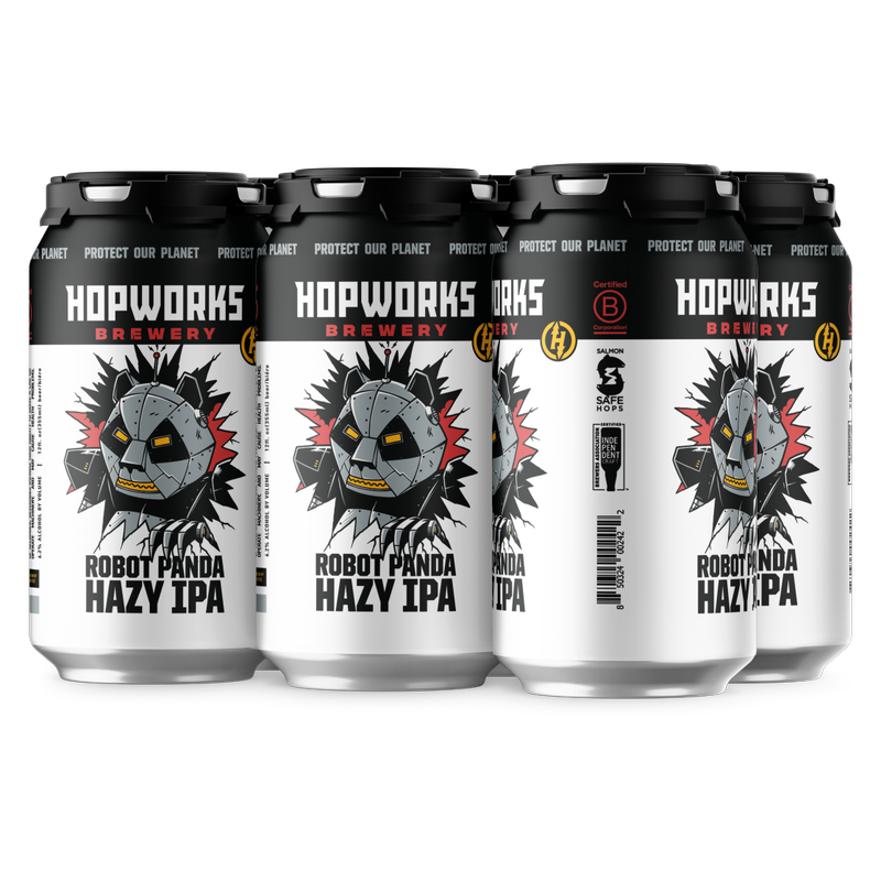 Hopworks Robot Panda Hazy IPA 6pk 12oz Can - Delivered In As Fast As 15 ...