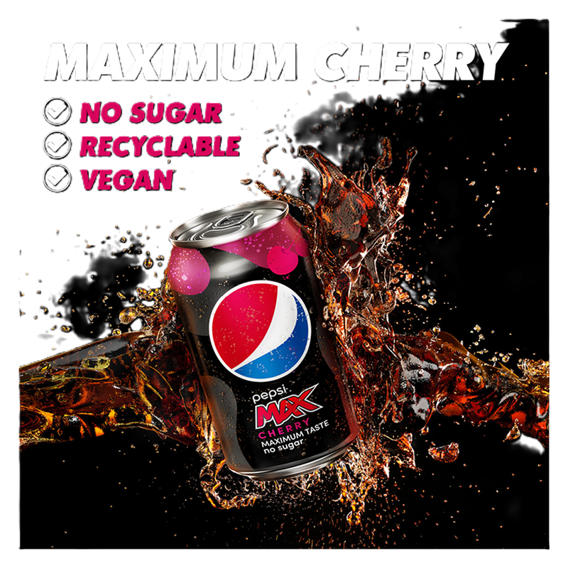 Pepsi Max Cherry, 8 x 330ml : Drinks fast delivery by App or Online
