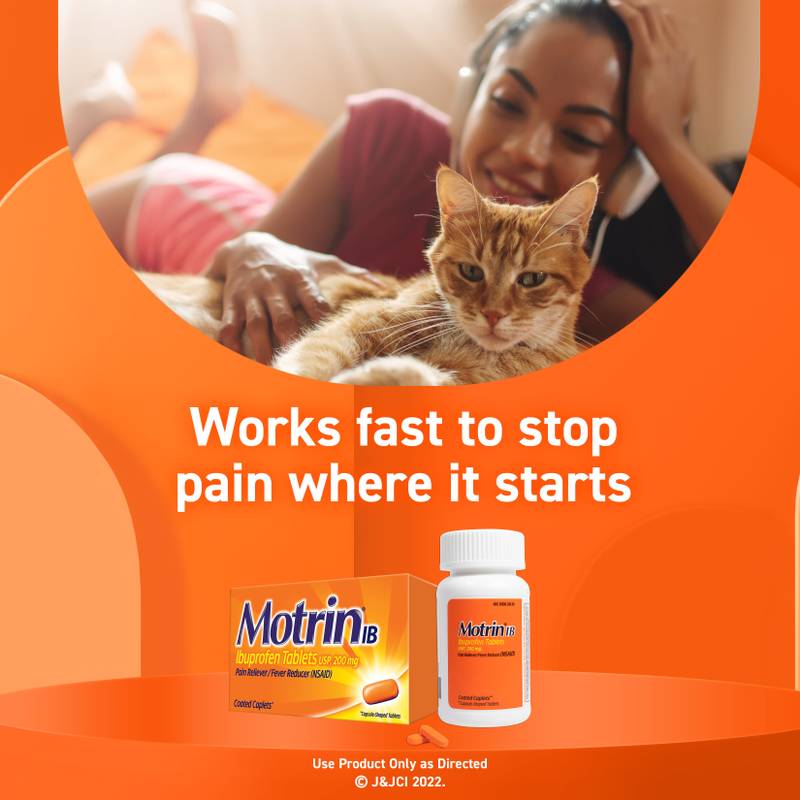 Motrin IB Ibuprofen Tablets, 200 mg, 100 Count - Delivered In As Fast ...