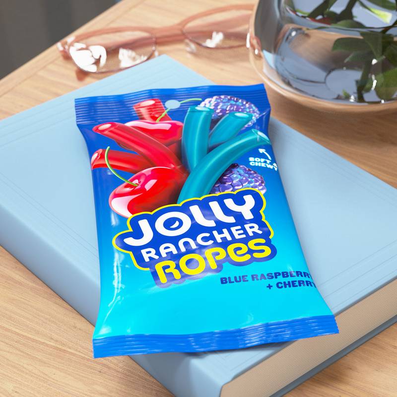 JOLLY RANCHER Ropes Blue Raspberry and Cherry Flavored Candy Bag, 6 oz ...