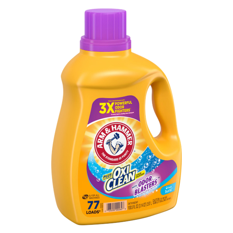 Arm & Hammer Plus OxiClean Odor Blasters Fresh Burst Liquid Laundry 100.5oz - Delivered In As ...