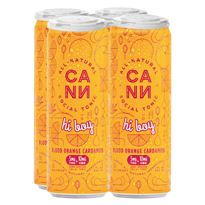 Cann Blood Orange Cardamom 5mg THC 10mg CBD Seltzer 4pk 12oz Can ...