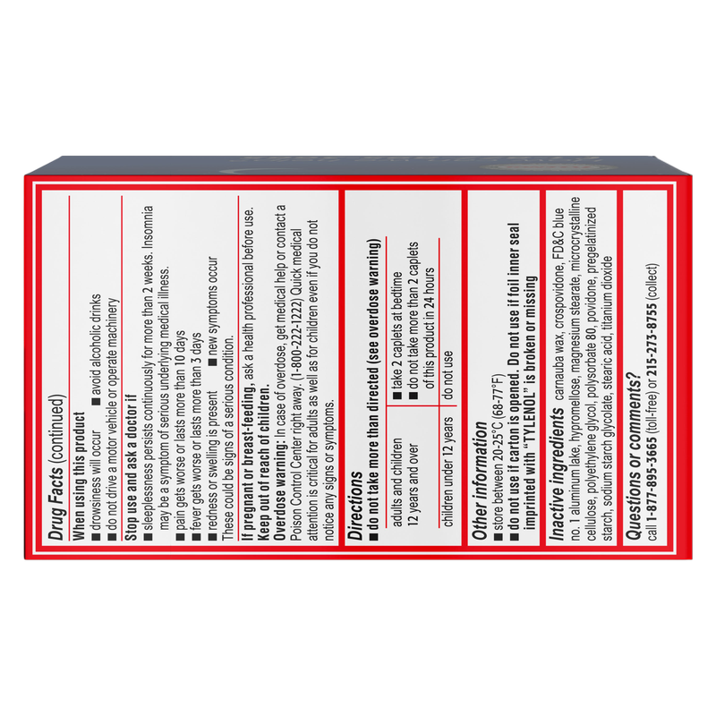 Tylenol PM Extra Strength Caplets, 100 Count - Delivered In As Fast As ...