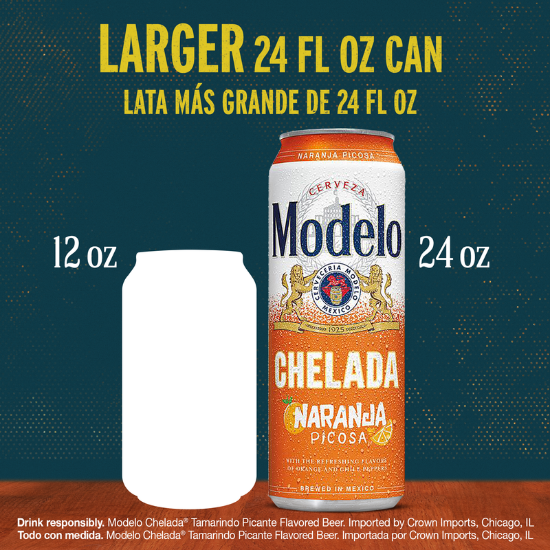Modelo Chelada Naranja Picosa Single 24oz Can 3.2% ABV - Delivered In ...