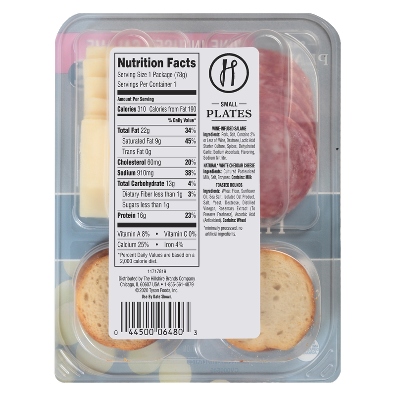 Hillshire Snacking Protein Small Plates Wine-Infused Salame & White ...