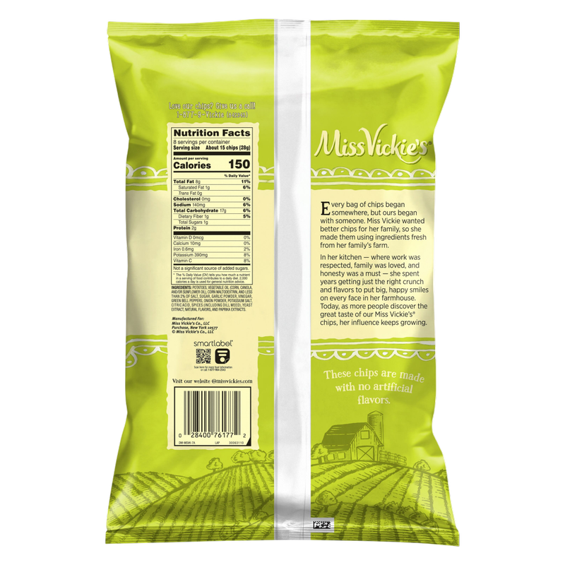 Miss Vickie's Potato Chips Spicy Dill Pickle Flavored 8oz - Delivered ...