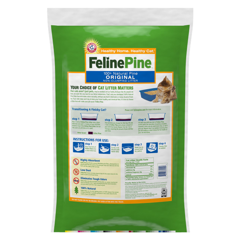 Feline Pine Original 100% Natural Cat Litter, 20lb - Delivered In As ...