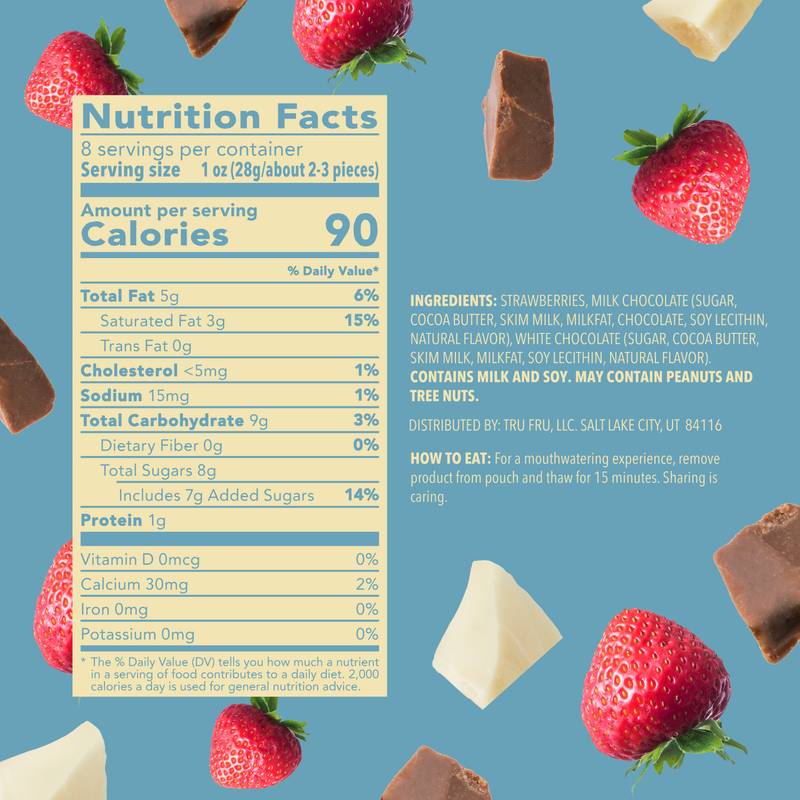 Tru Fru Natures Strawberries Hyper Chilled In White And Milk Chocolate
