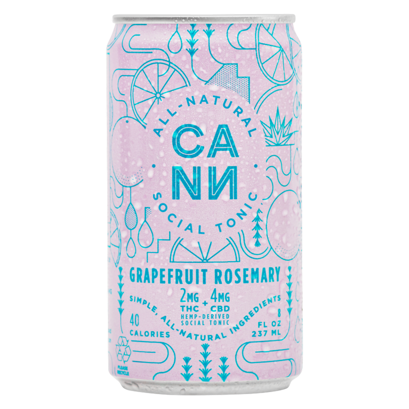 Cann Grapefruit Rosemary 2mg THC 4mg CBD Seltzer 6pk 8oz Can ...