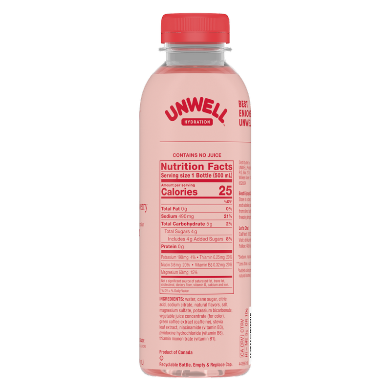 Unwell Strawberry Hydration Drink 16.9oz Btl - Delivered In As Fast As ...