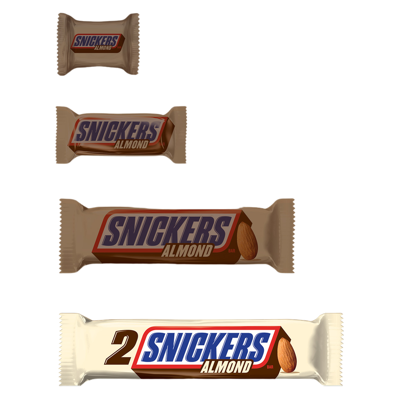SNICKERS Almond Sharing Size Chocolate Bars, 3.23oz - Delivered In As ...