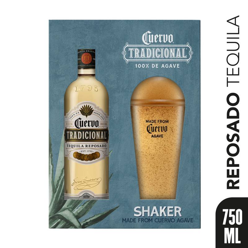 Jose Cuervo Tradicional Reposado with Shaker Tequila 750ml (80 Proof ...