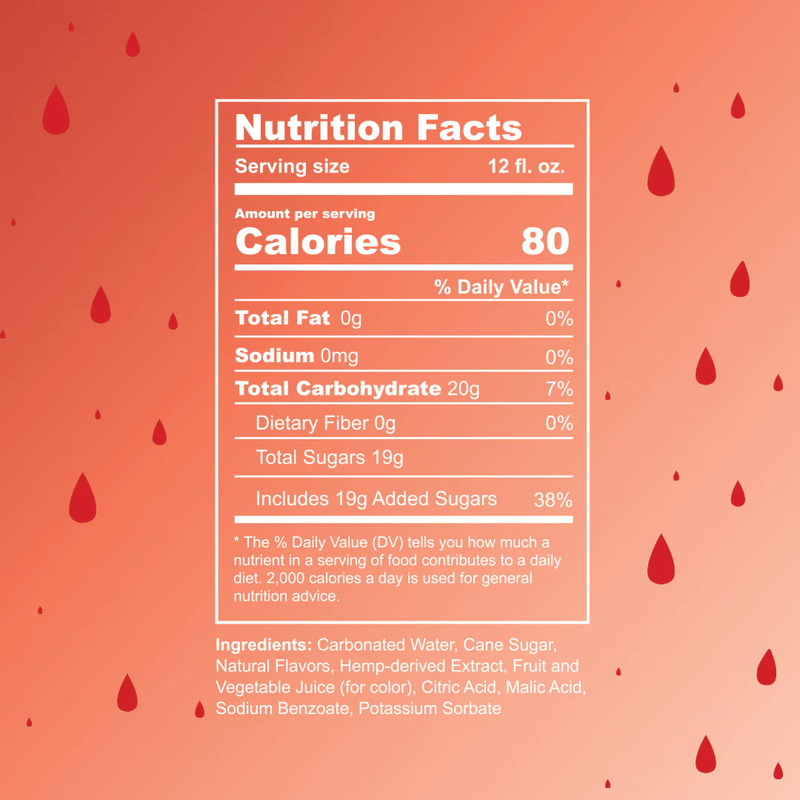 Drippy 10mg THC Strawberry Haze Soda 4pk 12oz Can - Delivered In As ...