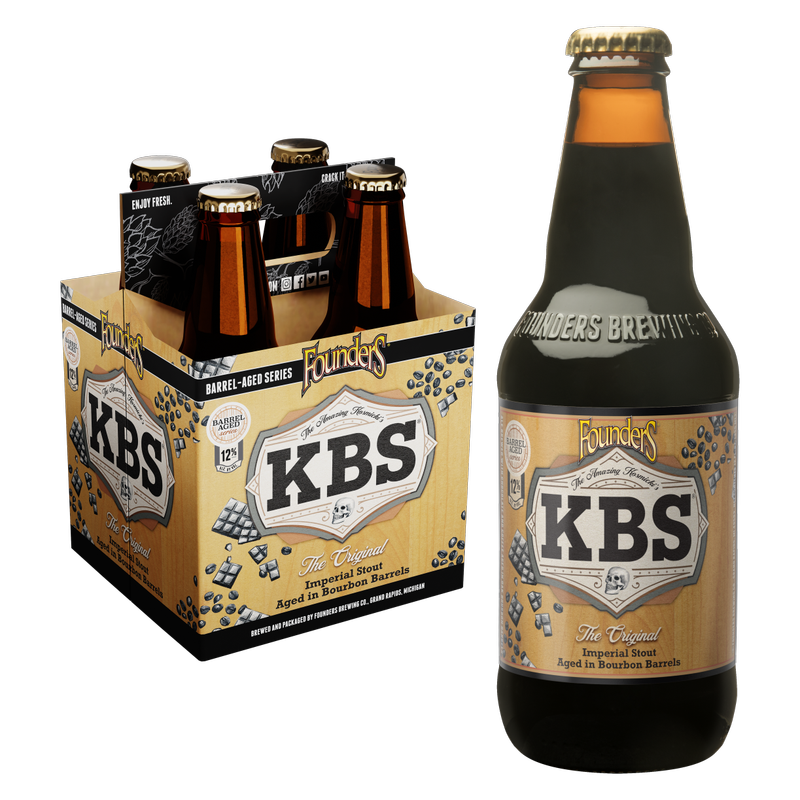 Founders KBS Stout 4pk 12oz Btl 12.12% ABV - Delivered In As Fast As 15 ...