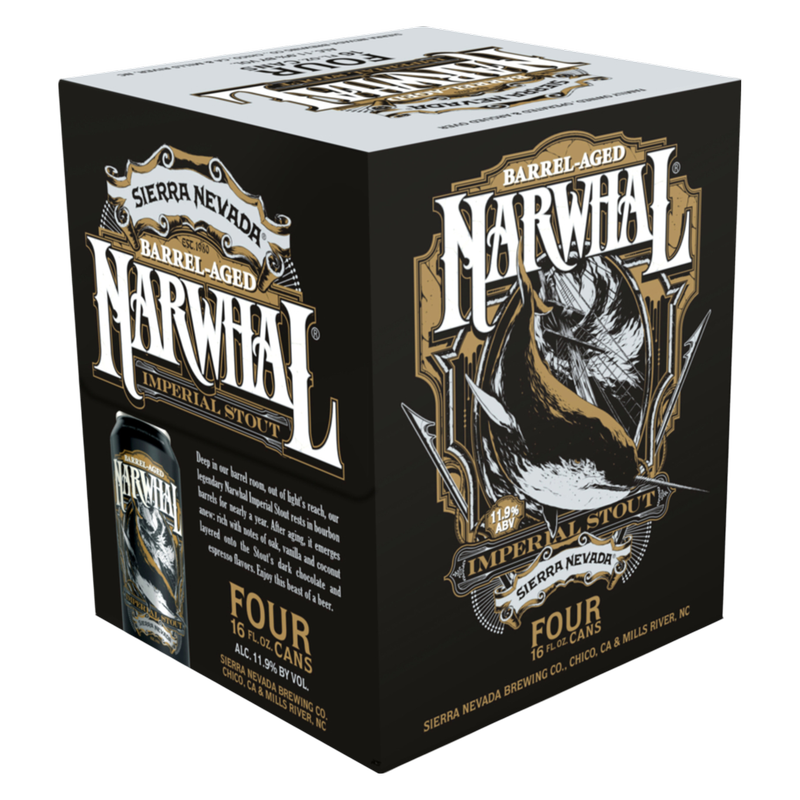 Sierra Nevada Brewing Barrel-Aged Narwhal Stout 4pk 16oz Can ...