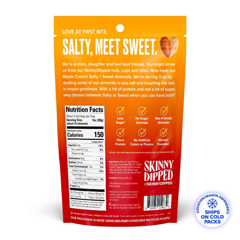 SkinnyDipped Maple Crunch Almonds, 4oz - Delivered In As Fast As 15 ...