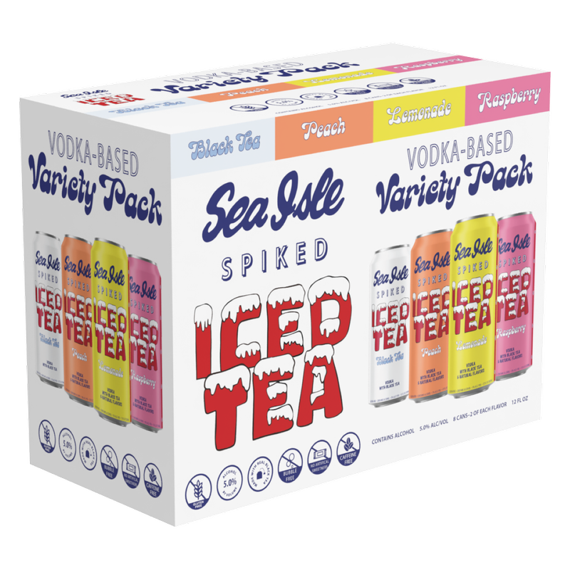 Sea Isle Spiked Iced Tea Vodka Variety 8pk 12oz Can 5.0% ABV ...
