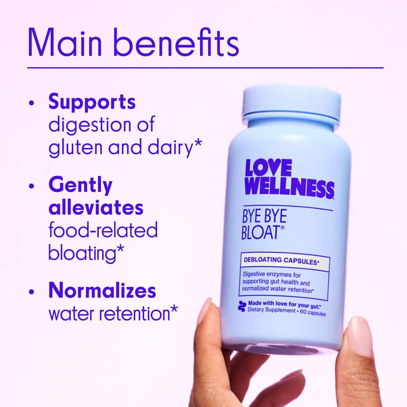 Love Wellness Bye Bye Bloat Debloating Capsules 60ct - Delivered In As ...