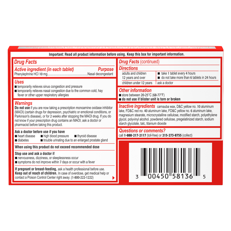 Sudafed PE Sinus Congestion, 36 Count - Delivered In As Fast As 15 ...