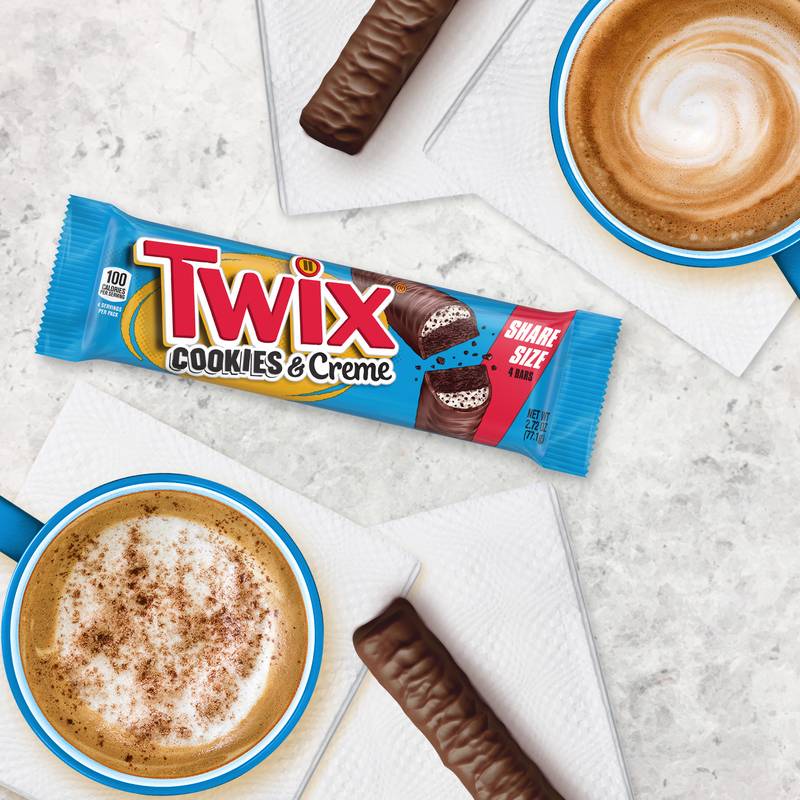 TWIX Cookies & Creme Chocolate Candy Bar, Share Size, 2.87 oz ...